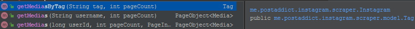 GetMediasBytag returns type "Tag" · Issue #129 · postaddictme/instagram-java-scraper · GitHub