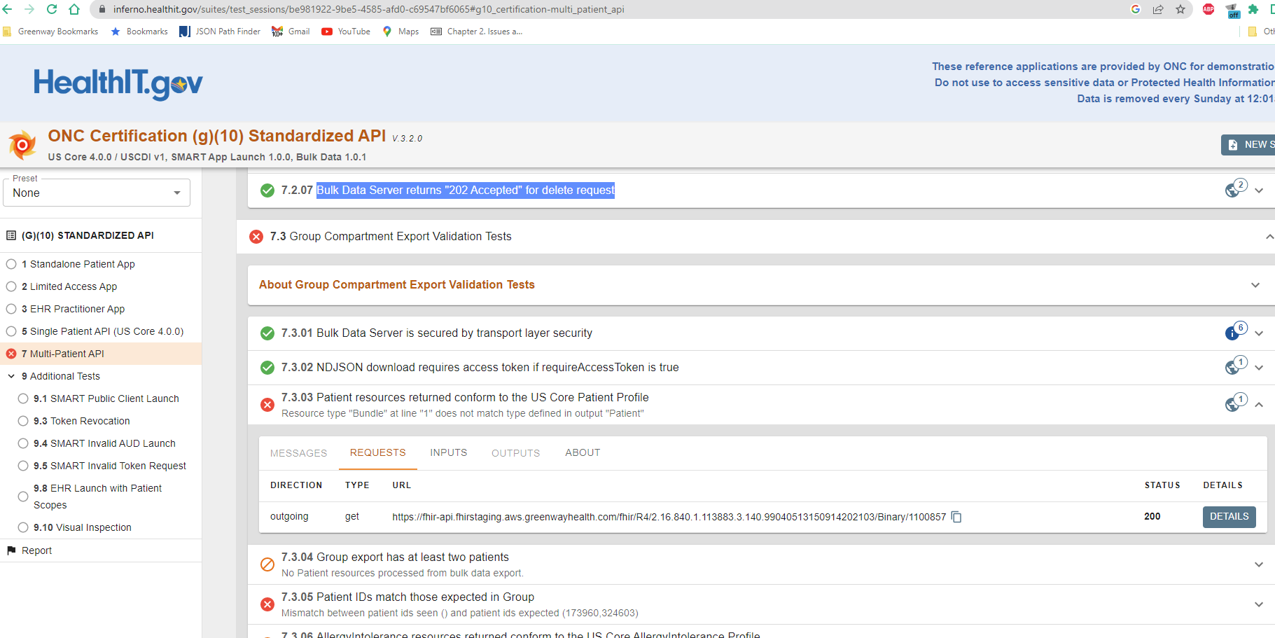 Multi Patient Api Test 7207 Making Delete Call And Test 7303 Making Get Call Without