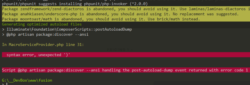 Can't install on Windows-based machines · Issue #400 · fusioncms/fusioncms · GitHub