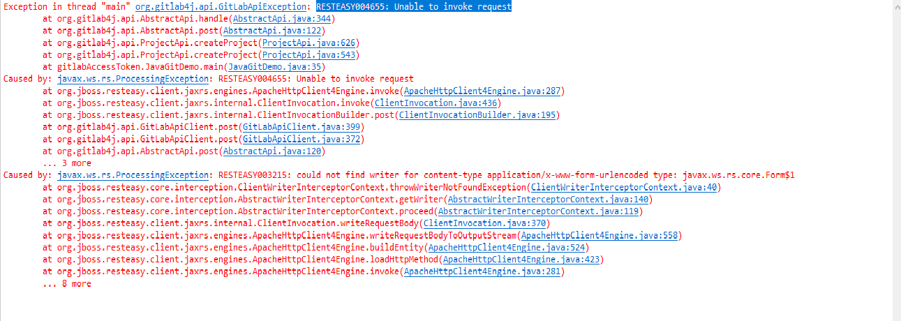 RESTEASY004655: Unable to invoke request · Issue #132 · gitlab4j/gitlab4j-api · GitHub