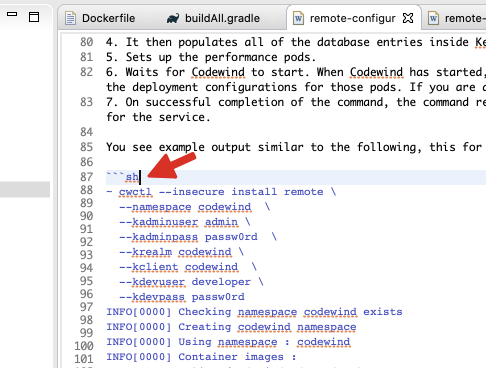 Improve visibility of code blocks and code phrases · Issue #517 · eclipse-archived/codewind · GitHub