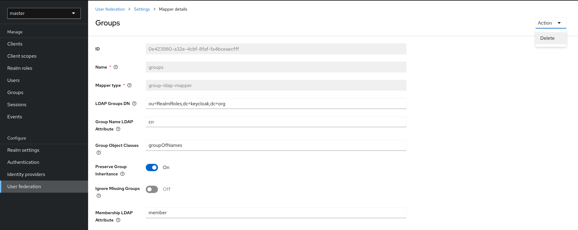 New admin console missing action that allows synchronizing LDAP groups ...