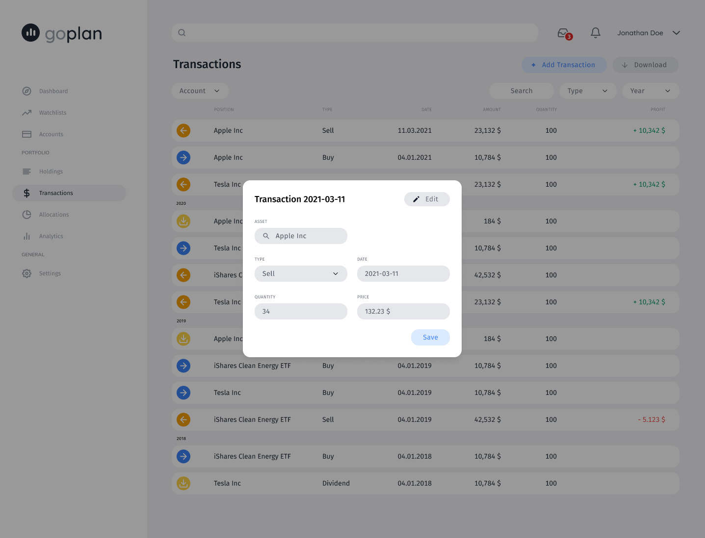 Transaction Edit Modal · Issue #190 · GoPlan-Finance/goplan-app · GitHub