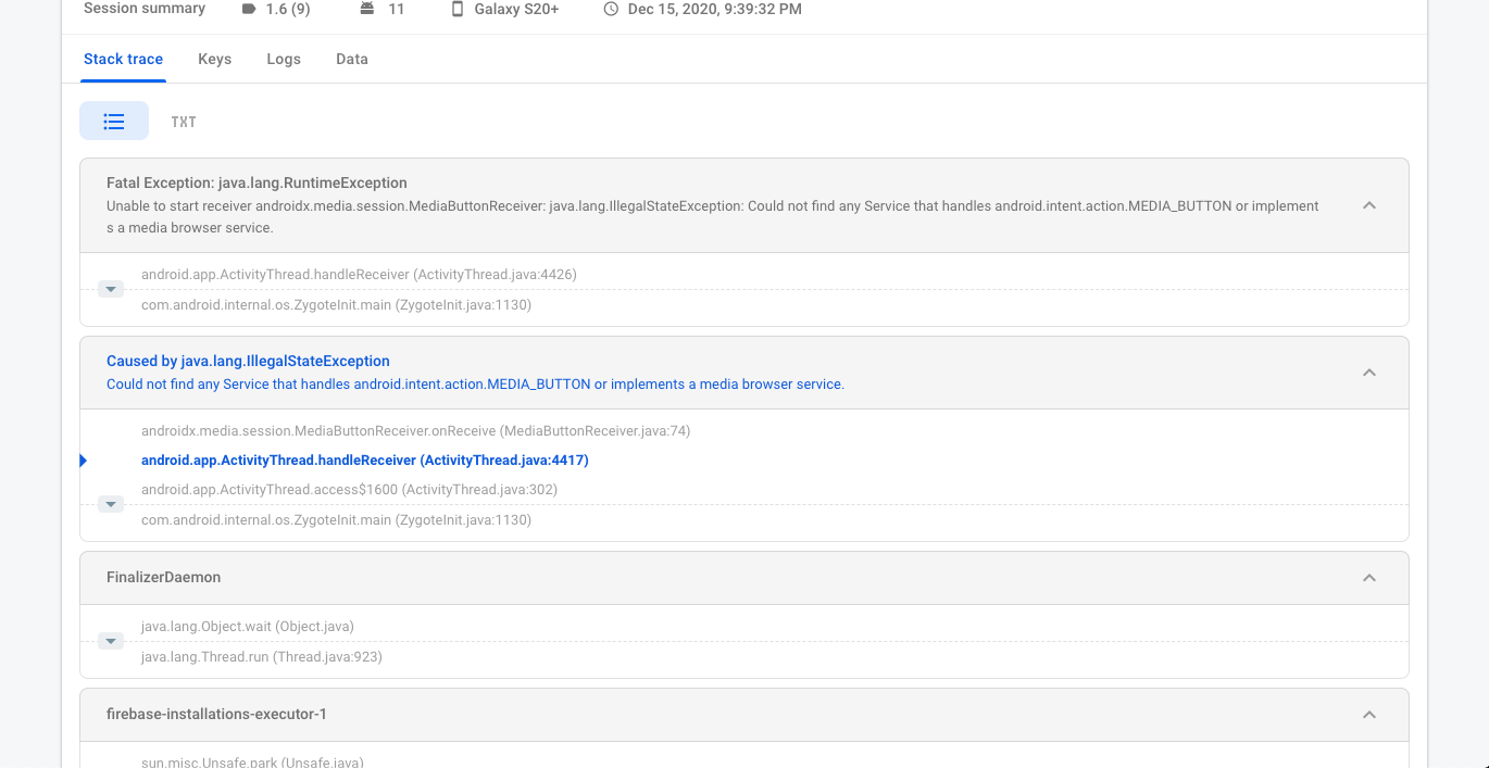 MediaButtonReceive IllegalStateException · Issue #331 · florent37 ...