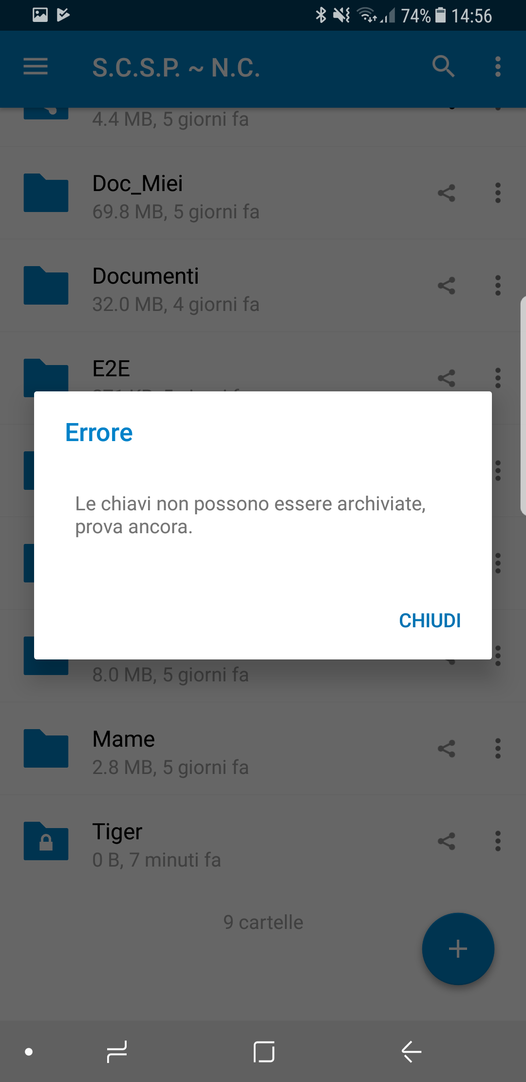 key storage error continues e2e · Issue #2173 · nextcloud/android · GitHub