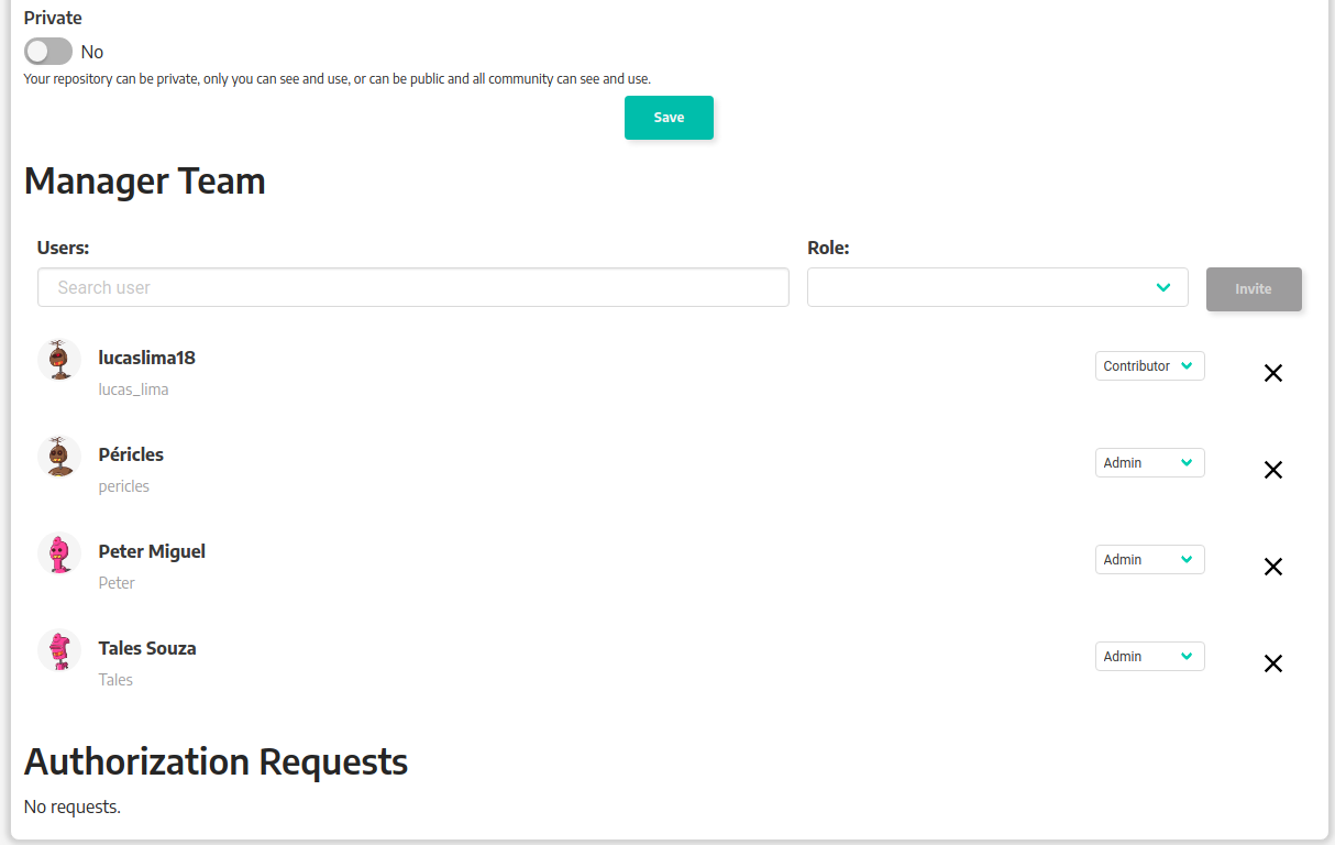 Error inviting a user to my repository and deleting an already added! · Issue #381 · Ilhasoft ...