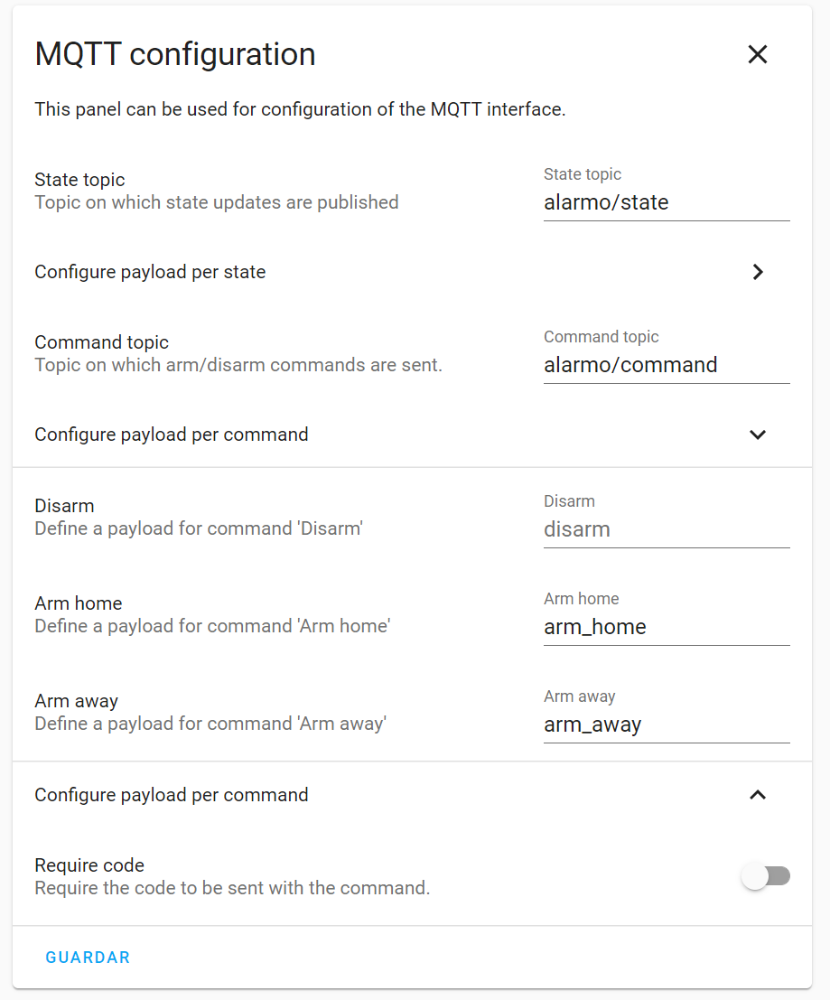 Not all MQQT commands work · Issue #44 · nielsfaber/alarmo · GitHub