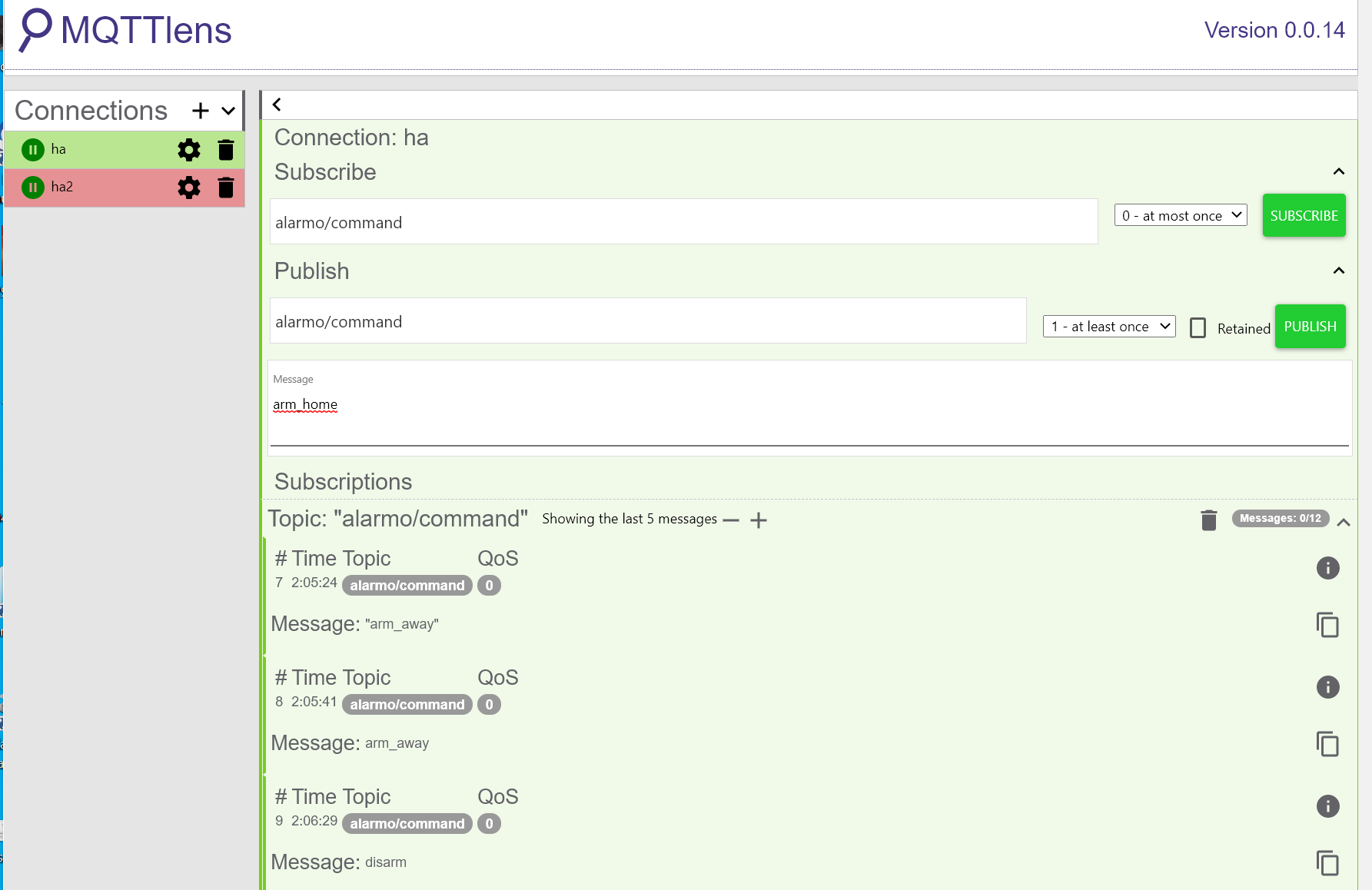 Not all MQQT commands work · Issue #44 · nielsfaber/alarmo · GitHub