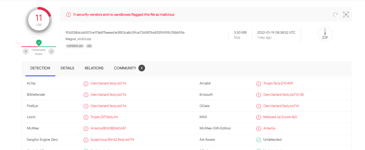 v0.8.0 flagged as Trojan · Issue #281 · Blinue/Magpie · GitHub