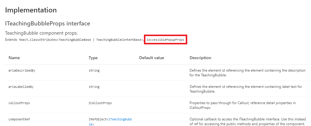 Documentation for TeachingBubble is incomplete · Issue #17178 · microsoft/fluentui · GitHub