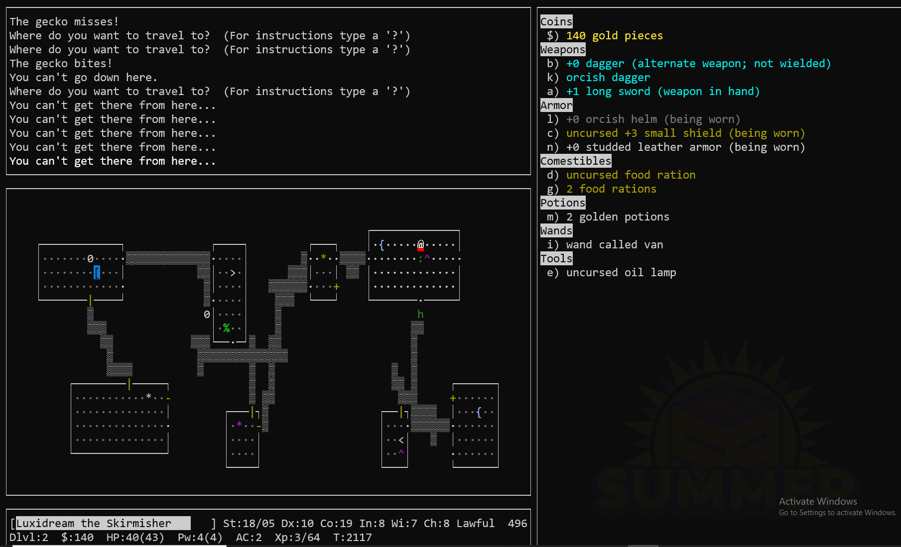 Attempting travel when interrupted by a monster can restrict all non-movement actions · Issue ...