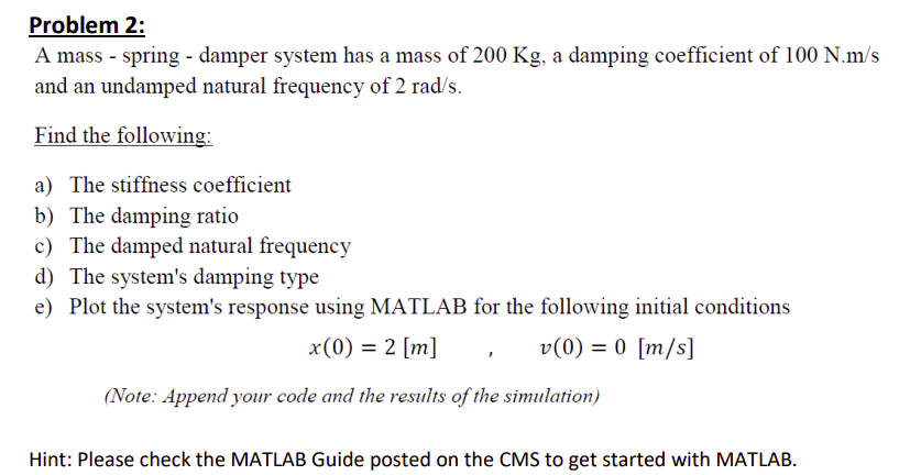 GitHub - osamamuhammed/Mass-Spring-damper-system-s-response-using-MATLAB