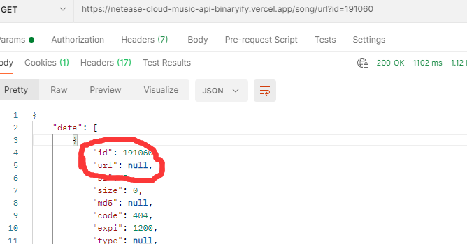搜索的歌曲原唱url为null · Issue #1215 · Binaryify/NeteaseCloudMusicApi · GitHub