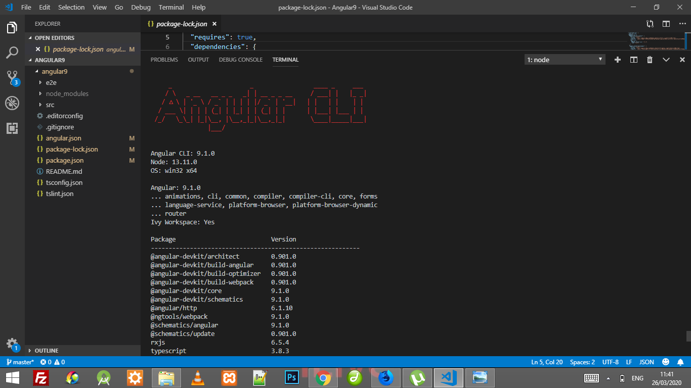 npm start throw Data path ".builders['app-shell']" should have required property 'class' · Issue ...