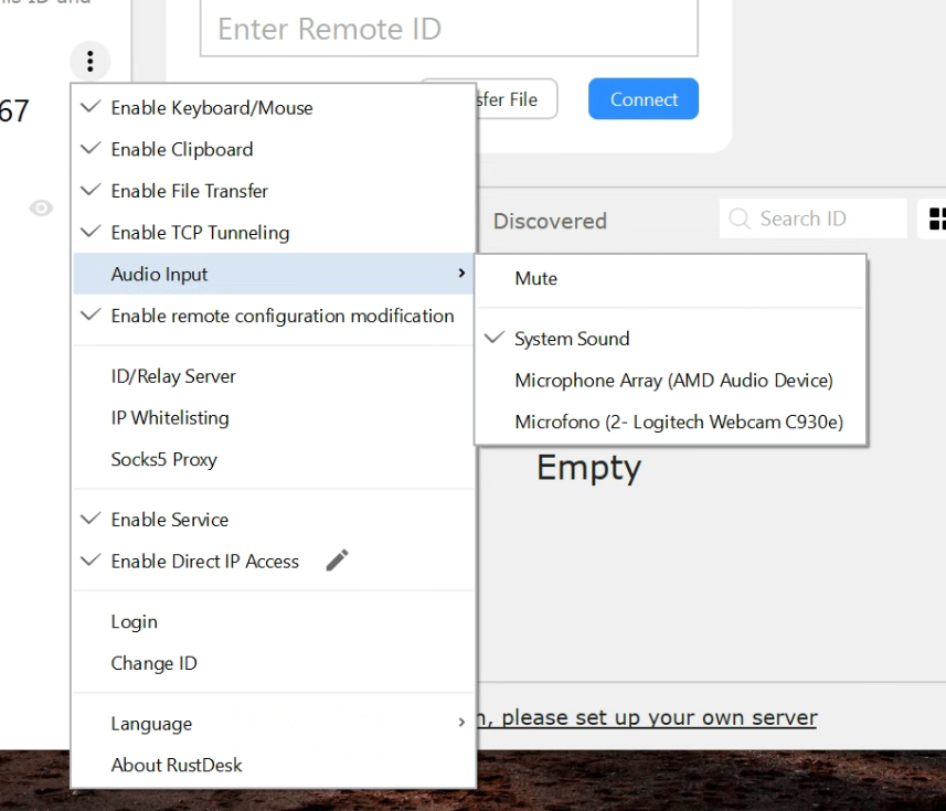 microphone issue · Issue #1703 · rustdesk/rustdesk · GitHub