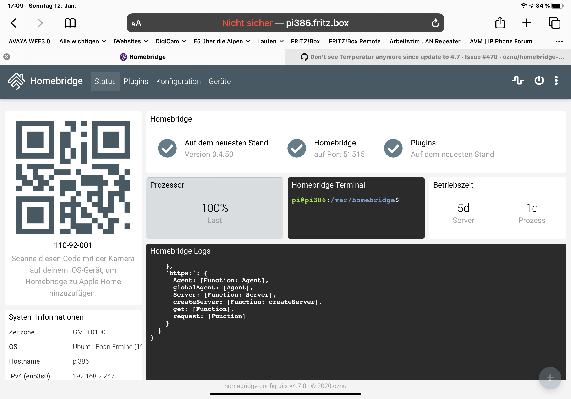 Don’t see Temperatur anymore since update to 4.7 · Issue #470 · homebridge/homebridge-config-ui ...