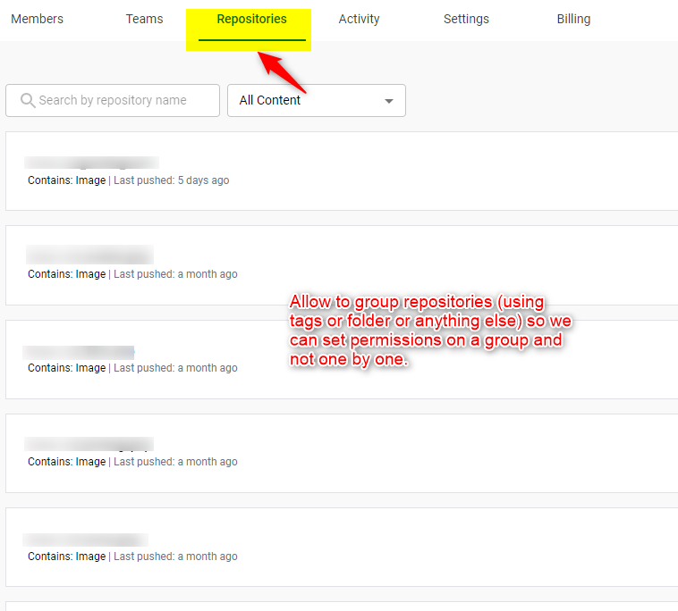 List of repositories - Allow to group repositories so we can manage permissions at once · Issue ...