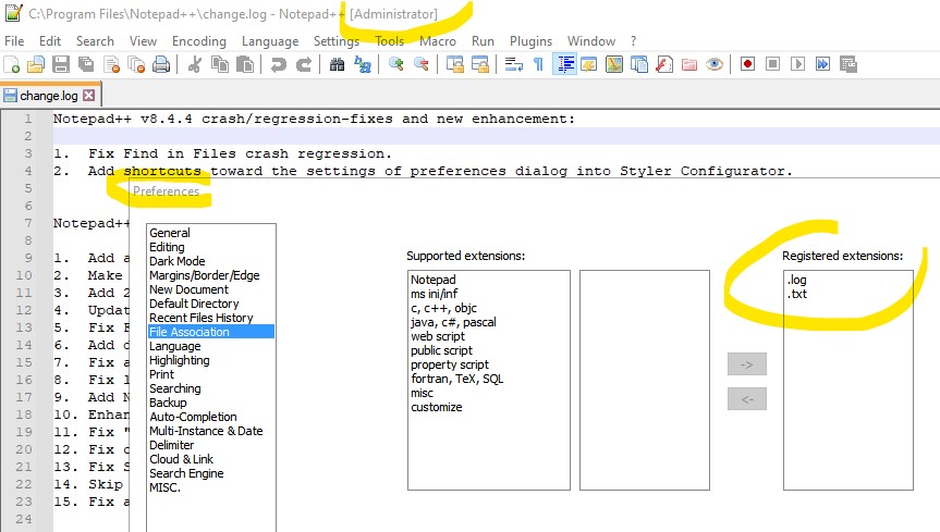 File type association for ".log" does not work, ".txt"is OK. · Issue ...