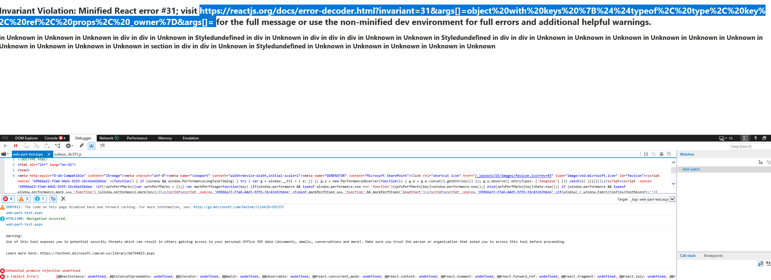 IE11 Invariant Violation · Issue #1209 · pnp/pnpjs · GitHub