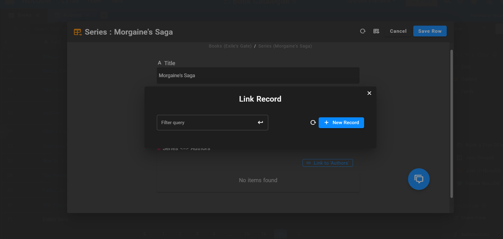Link to another record doesn't always populate possible options · Issue #781 · nocodb/nocodb ...
