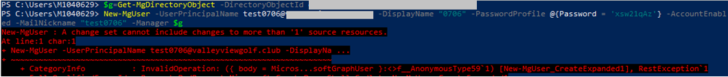 New Mguser Issue With Manager Assign · Issue 1380 · Microsoftgraphmsgraph Sdk Powershell · Github
