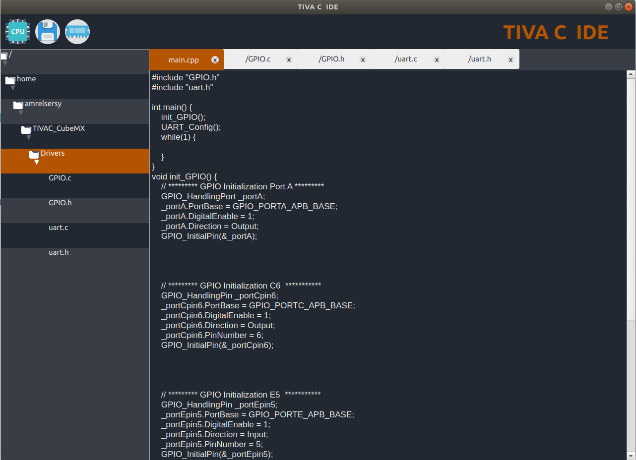 GitHub - AmrElsersy/TIVA-C_IDE: Auto-Generated-Code IDE to generate ...