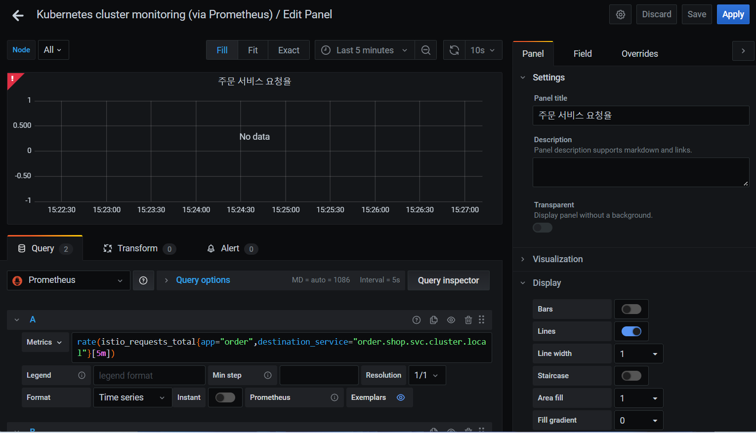 [Service Mesh] MSA 모니터링 w/ Istio addon Grafana - msaez