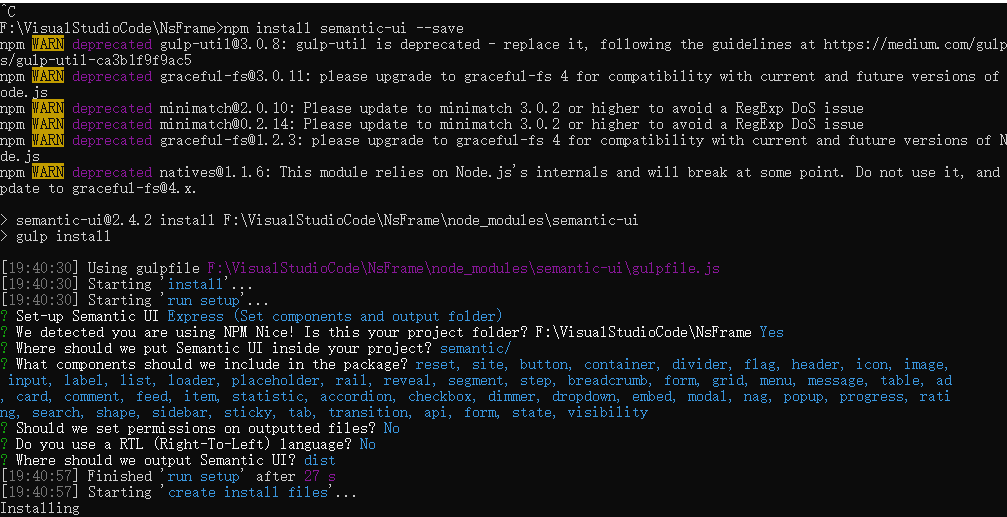 Installation stuck on Creating src/theme.config · Issue #6641 · Semantic-Org/Semantic-UI · GitHub