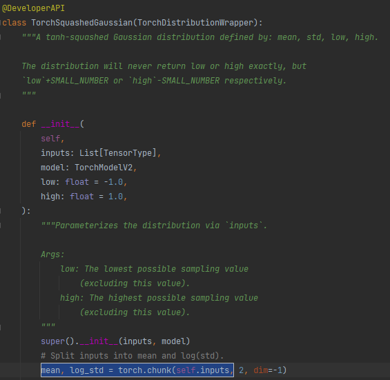 [rllib] TorchDiagGaussian implementation issue · Issue #33910 · ray-project/ray · GitHub