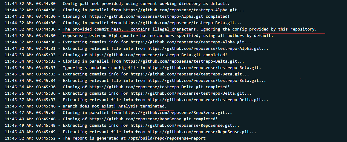 Cloning in parallel makes some of log message unclear · Issue #609 · reposense/RepoSense · GitHub