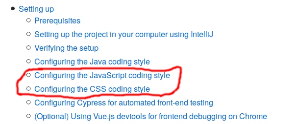 Developer guide: Fix broken links in table of contents, and add useful links · Issue #912 ...