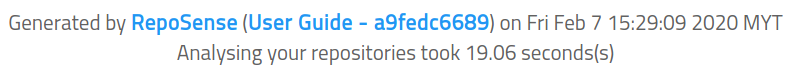 Add time taken for analysis in report · Issue #1060 · reposense/RepoSense · GitHub