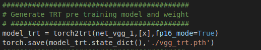 If I only use torch2trt to accelerate the backbone network, how can I load the TRT weight and ...