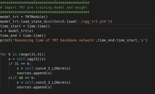 If I only use torch2trt to accelerate the backbone network, how can I load the TRT weight and ...