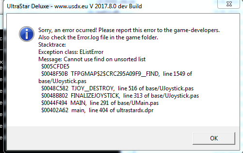 Joypad=On crashing the game. · Issue #375 · UltraStar-Deluxe/USDX · GitHub