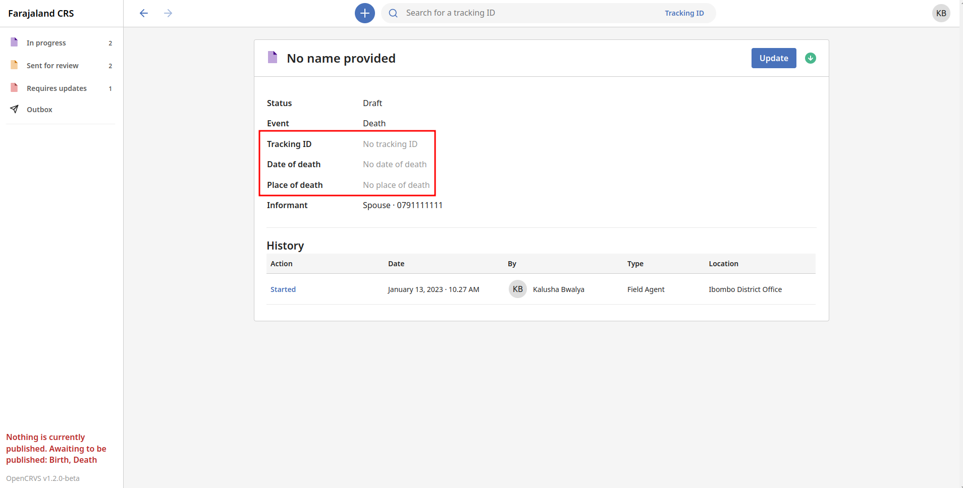 when there is no data for date of birth/death or place of birth/death, the fields are showing ...