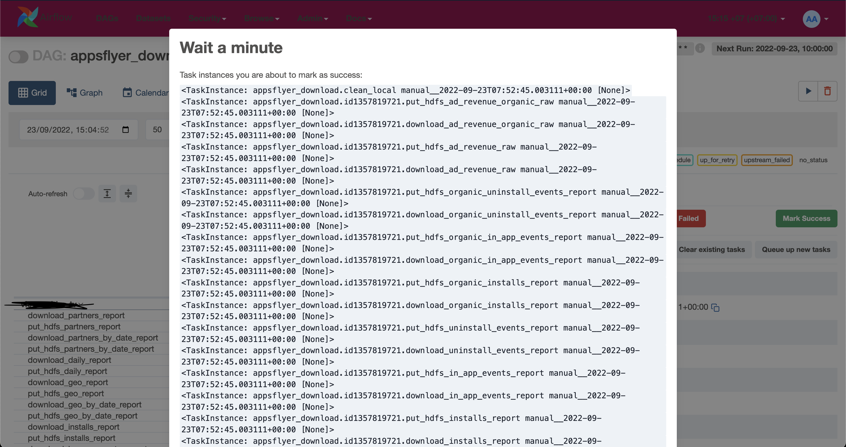 Airflow Webserver Make Success Button Should Show A Scrollable Pop Up Of Tasks · Issue 26622