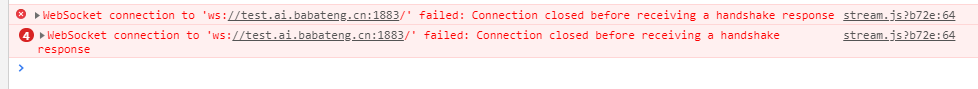 Websocket Connection To Ws Failed Error During