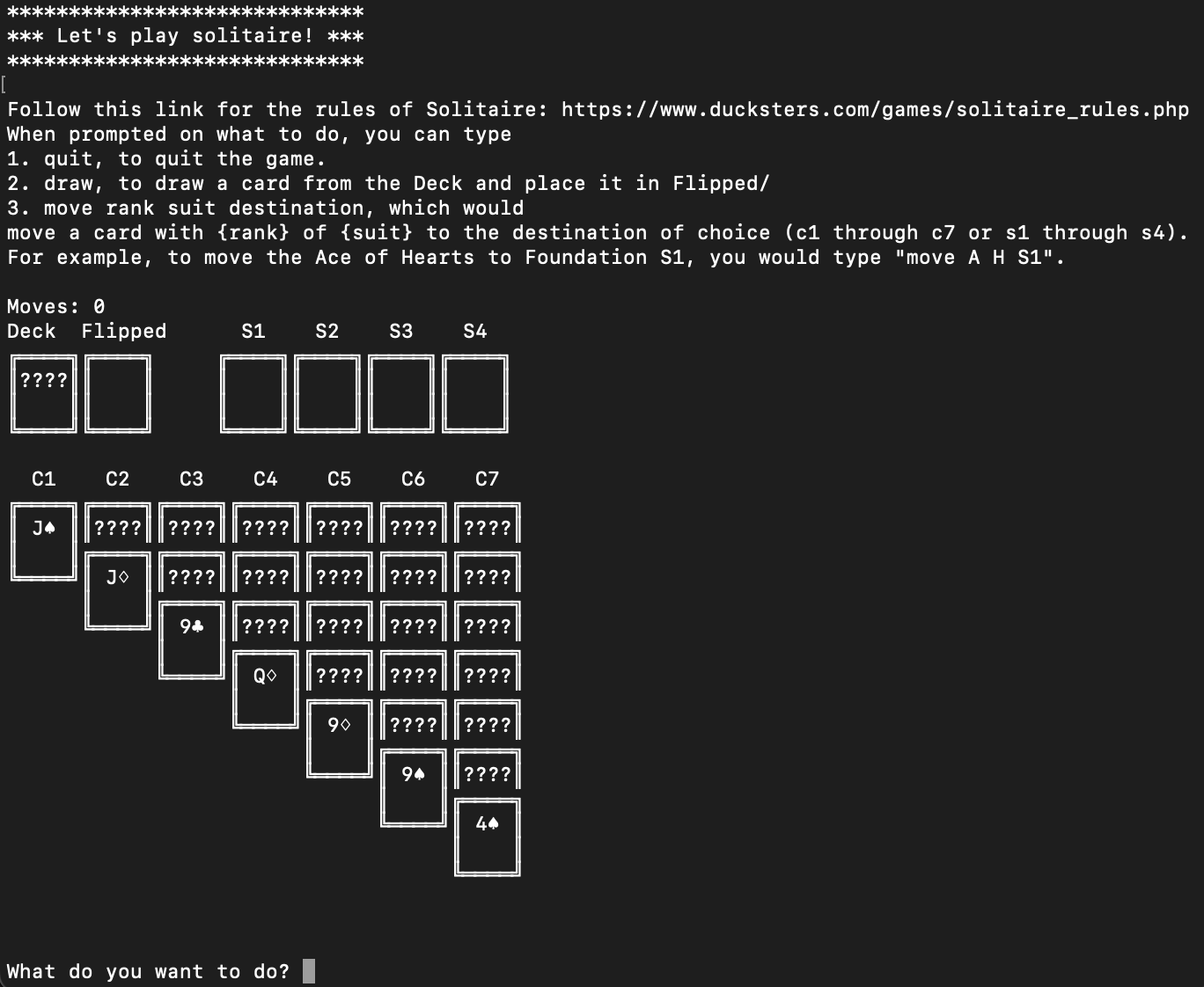 GitHub - jyeung2/Solitaire