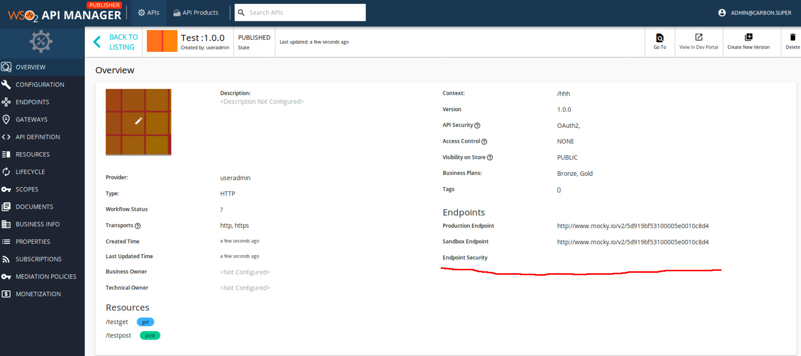 [Publisher] Endpoint Security is displayed blank in API overview page · Issue #6203 · wso2 ...