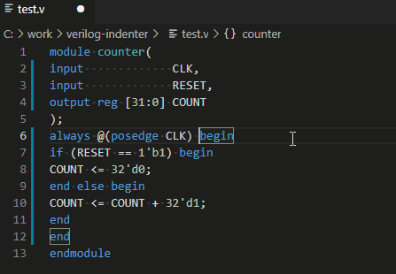 GitHub - wagadao-y/vscode-verilog-indenter