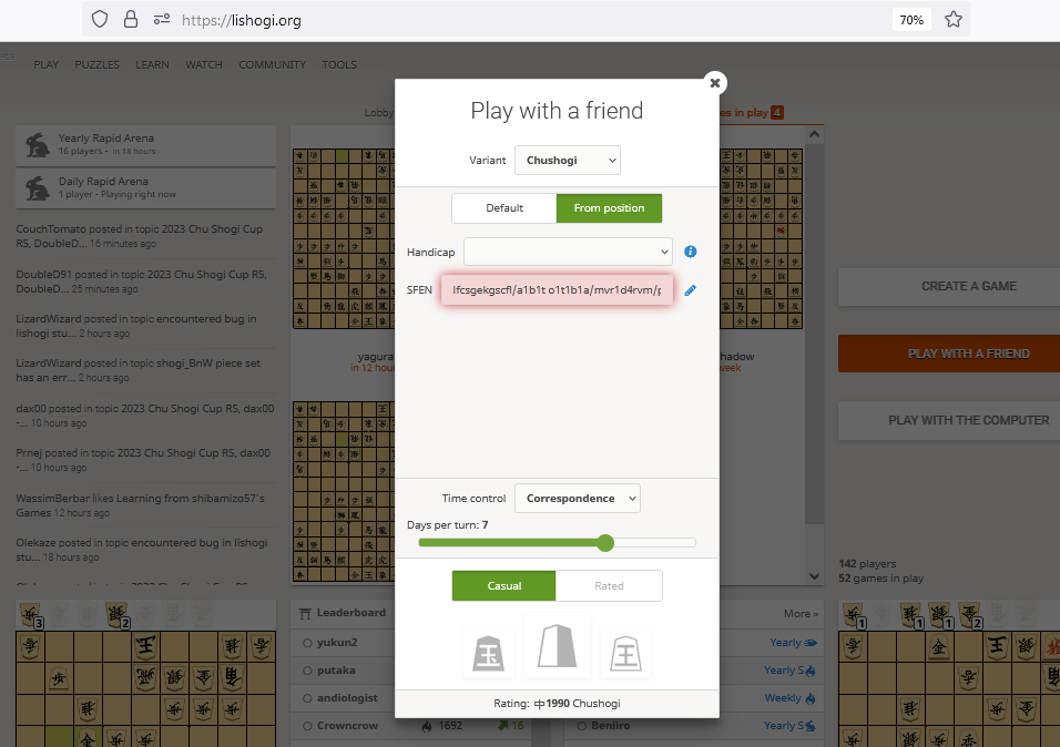 Can't continue the game from the position in Chu Shogi · Issue #732 · WandererXII/lishogi · GitHub