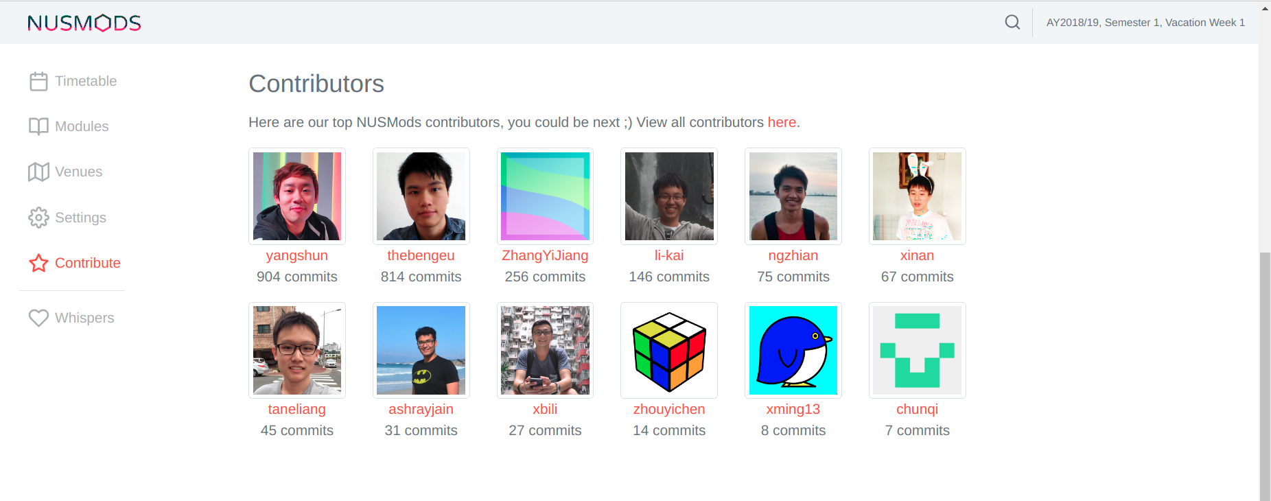 Create a "contribute" page to attact contributors · Issue #1226 · nusmodifications/nusmods · GitHub