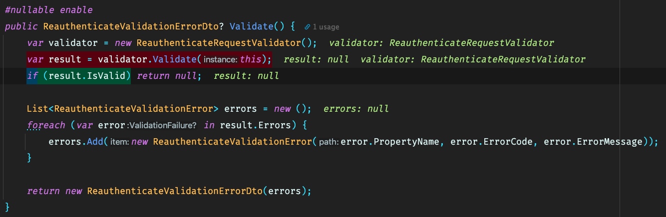 ValidationResult of validator.Validate() is null · Issue #1673 · FluentValidation ...