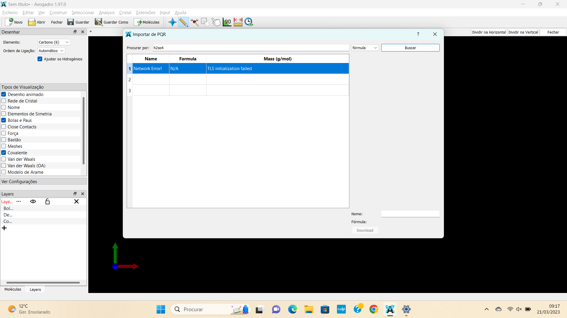 Network Error · Issue 1224 · Openchemistryavogadrolibs · Github