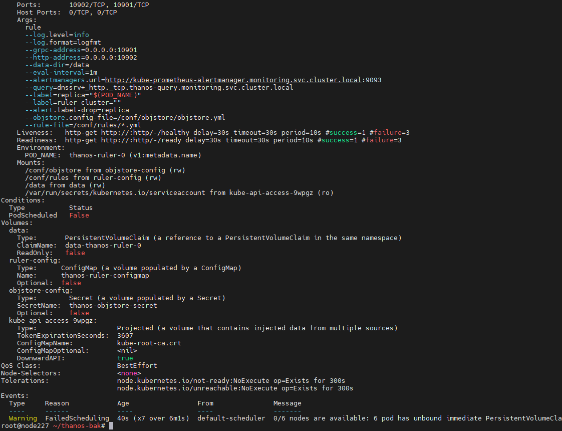 thanos rulers unbound immediate PersistentVolumeClaims · Issue #6581 ...