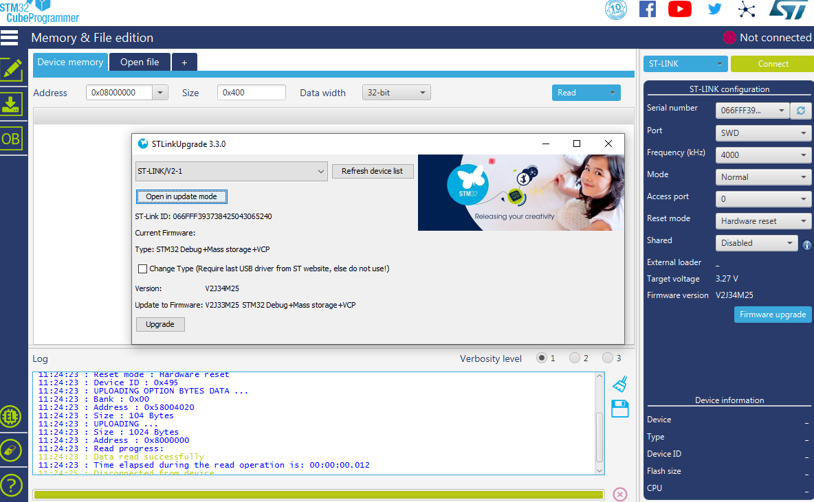 Python37 64 Bits And Stm32wb55 Stlink Error 9 Get Idcode Error · Issue 772 · Pyocdpyocd