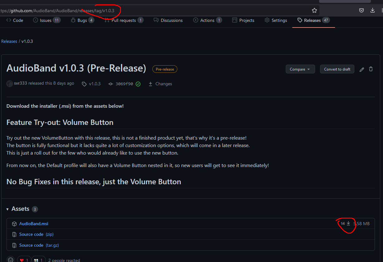 `release-download-count` no longer displays on the Releases overview ...