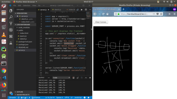 GitHub - tanishq9/Live-Whiteboard: Used Socket.IO for real-time ...