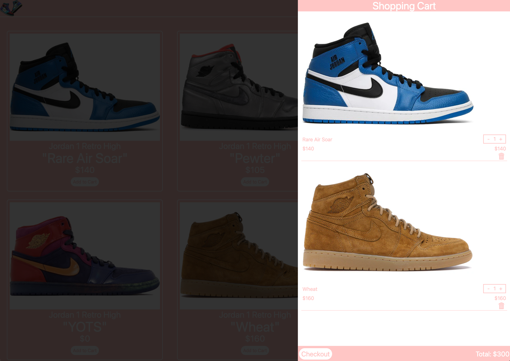 GitHub - THREEhundo/sneakers-shopping-cart